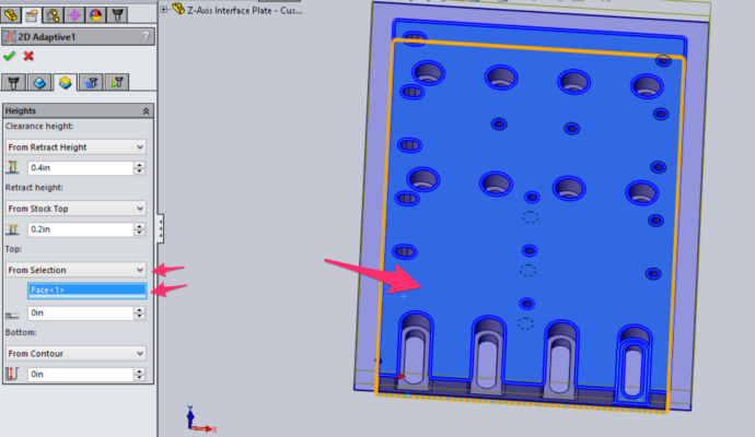 SolidWorks/HSMWorks: How to Setup Adpative Clearing on Edge Features ...